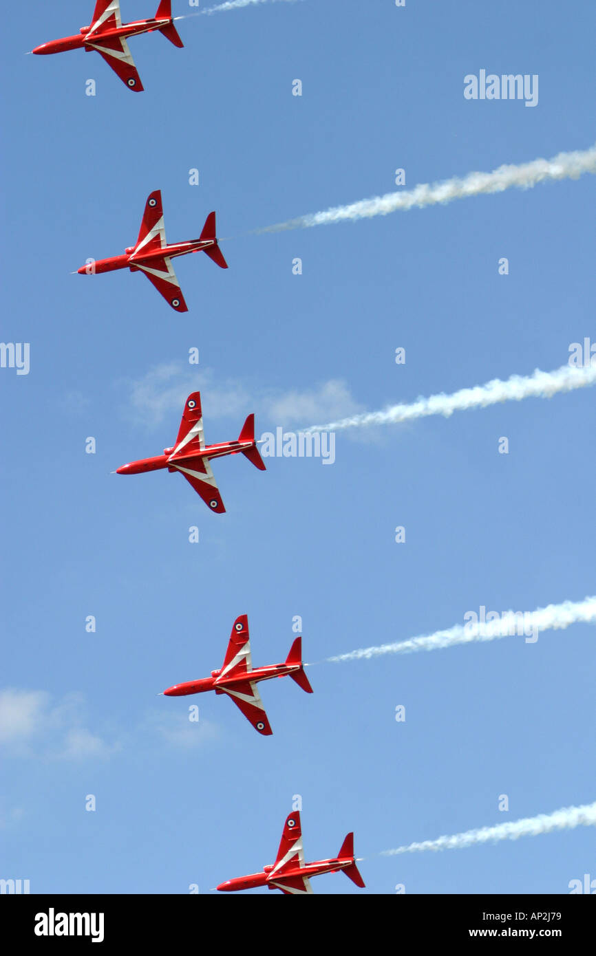 The famous Red Arrows aerobatic display team in action Stock Photo - Alamy