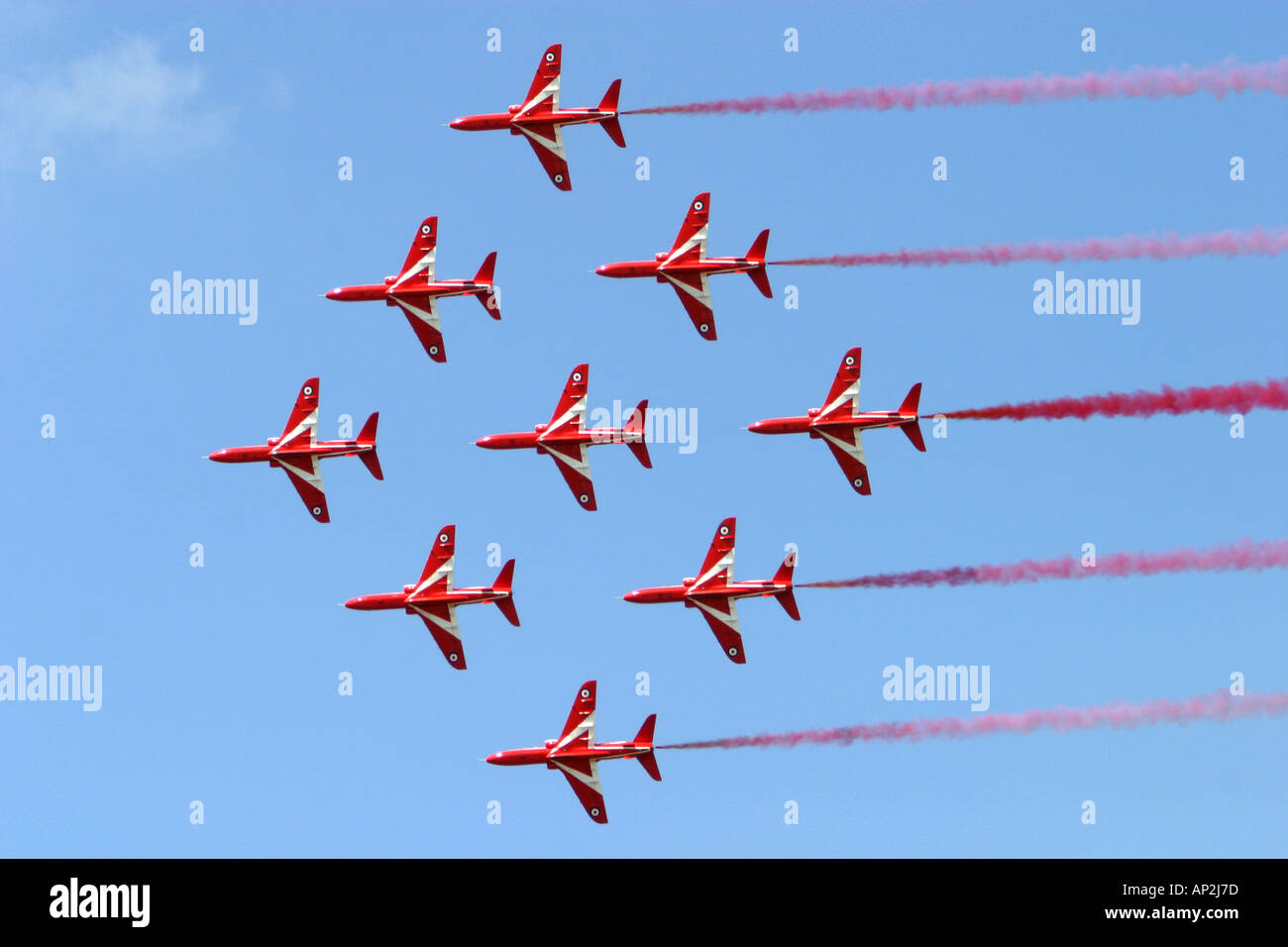 The famous Red Arrows aerobatic display team in action Stock Photo - Alamy