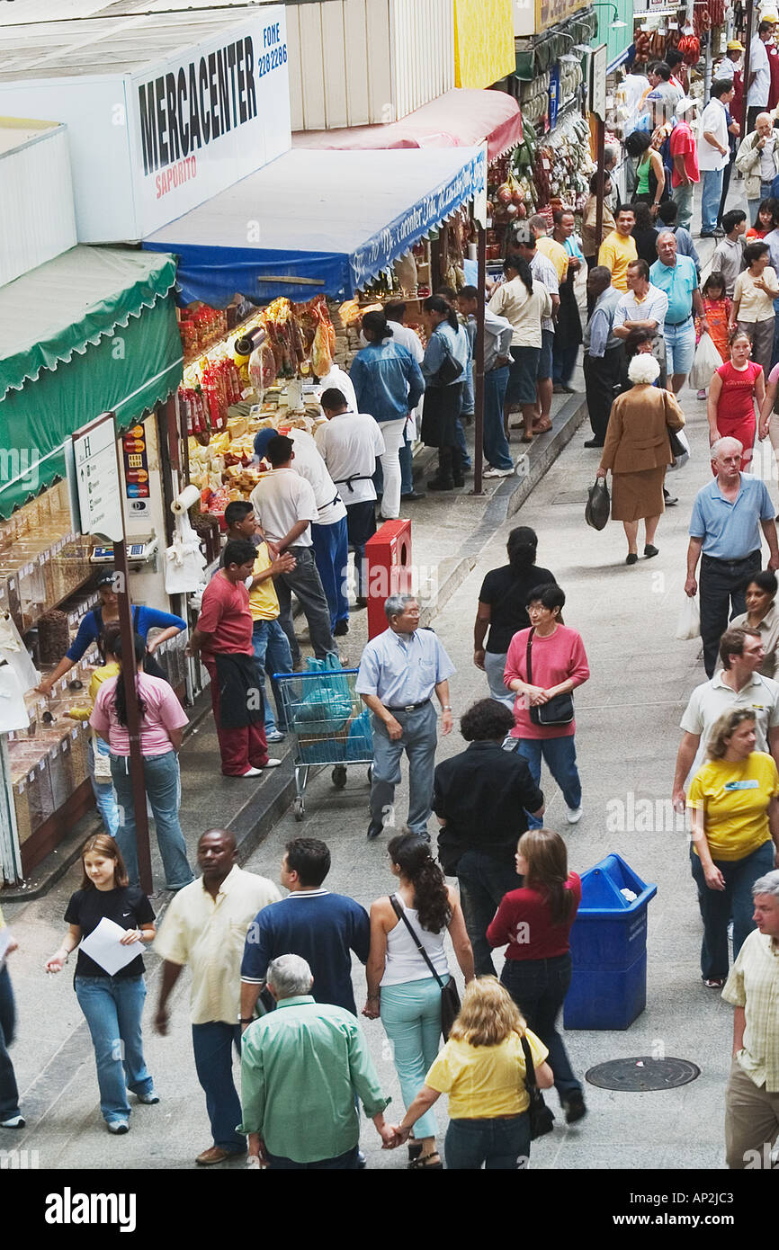 People shopping for goods at the City Market Sao Palio Brazil Stock ...