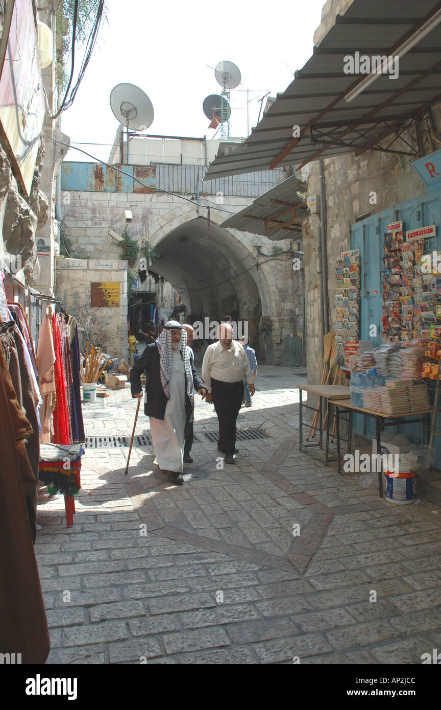 Palestinian Arabs walk through the traditional Arabic market in ...
