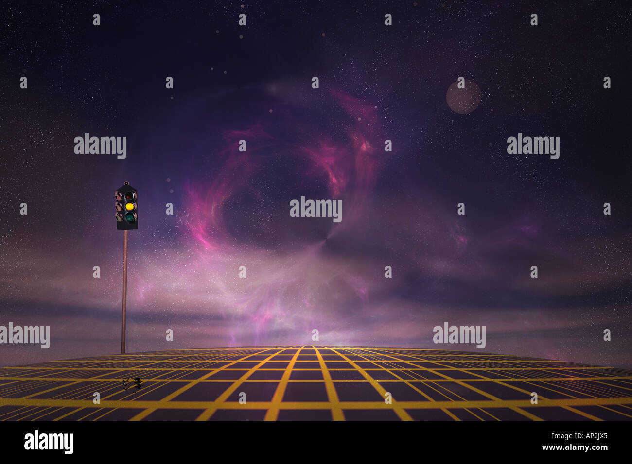 Traffic light in space Stock Photo - Alamy