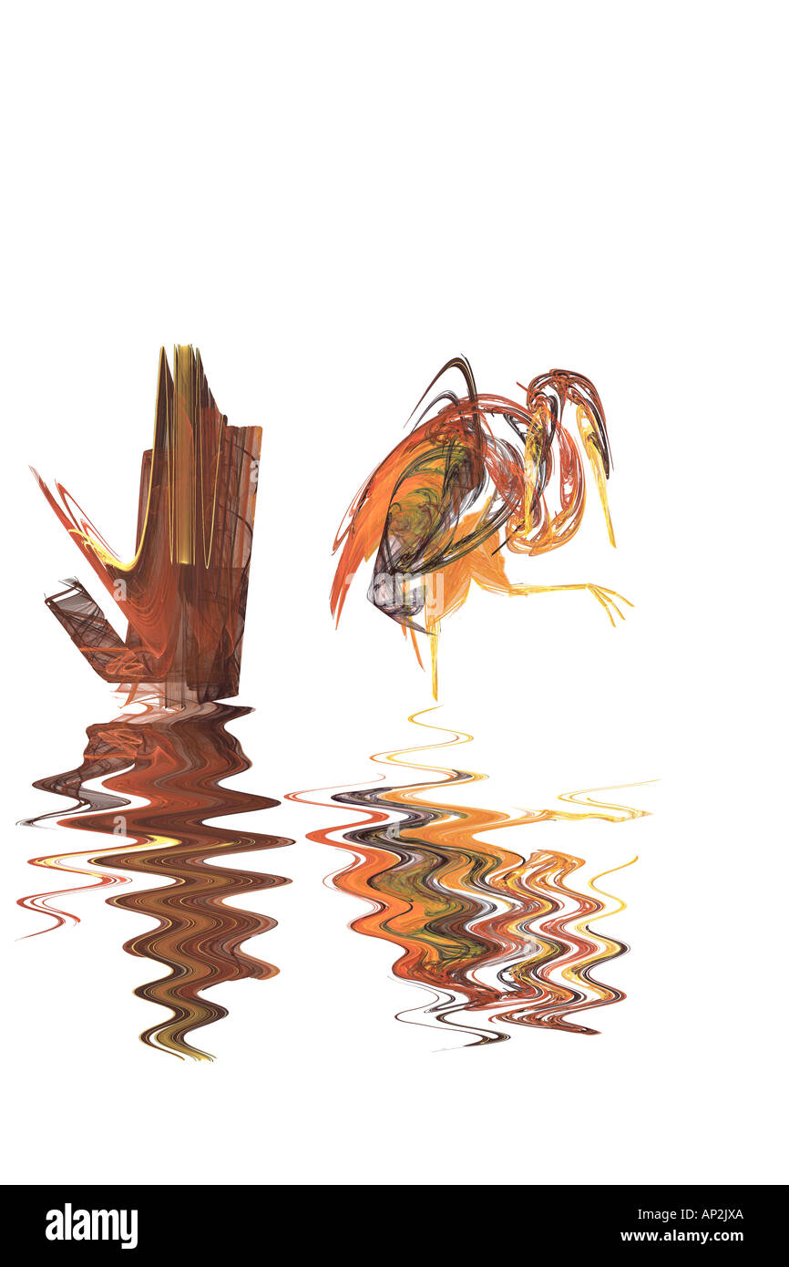 Wading bird illustration Cut Out Stock Images & Pictures - Alamy