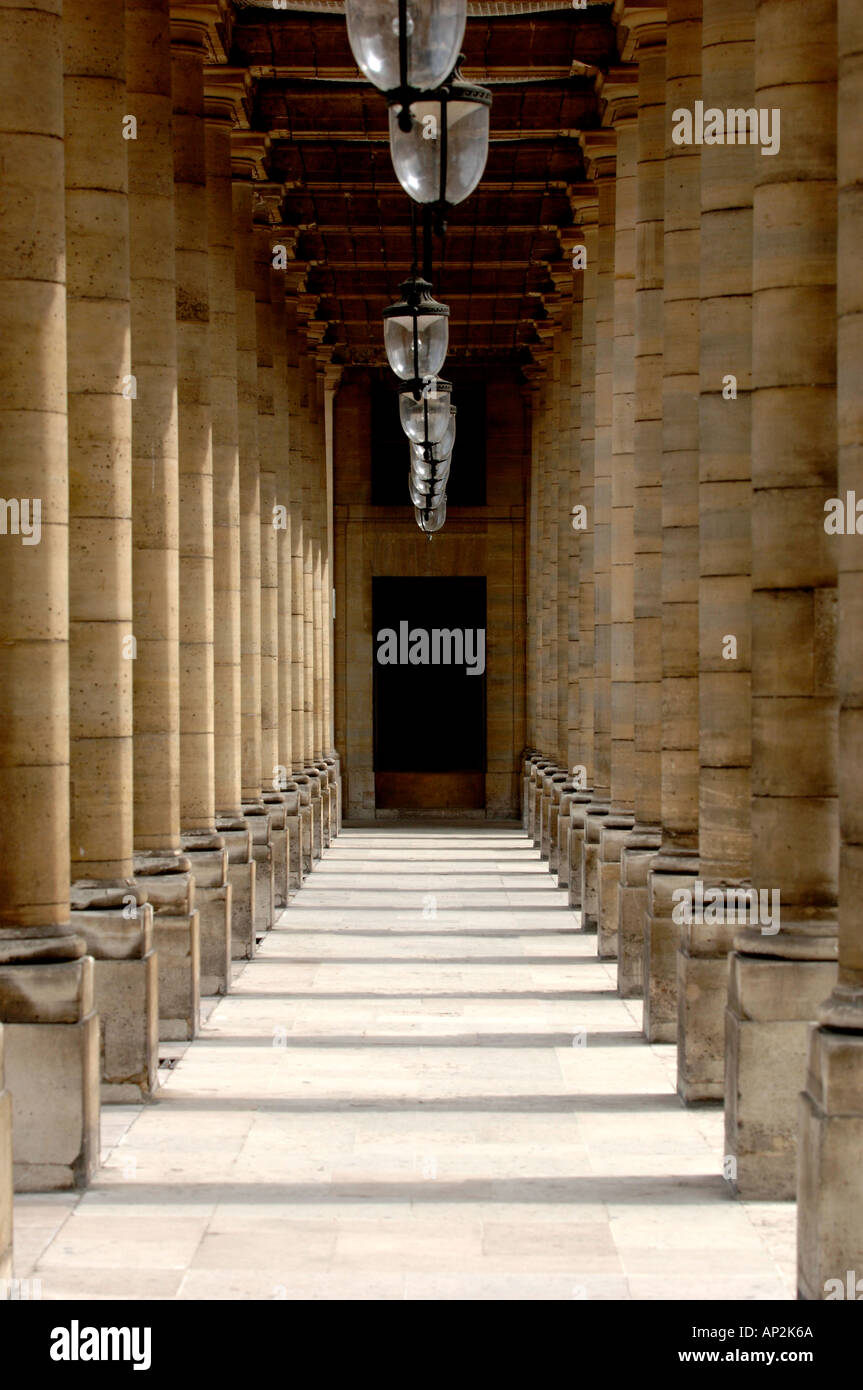 Colonnade in the Palais Royal, Paris, France, Europe Stock Photo - Alamy