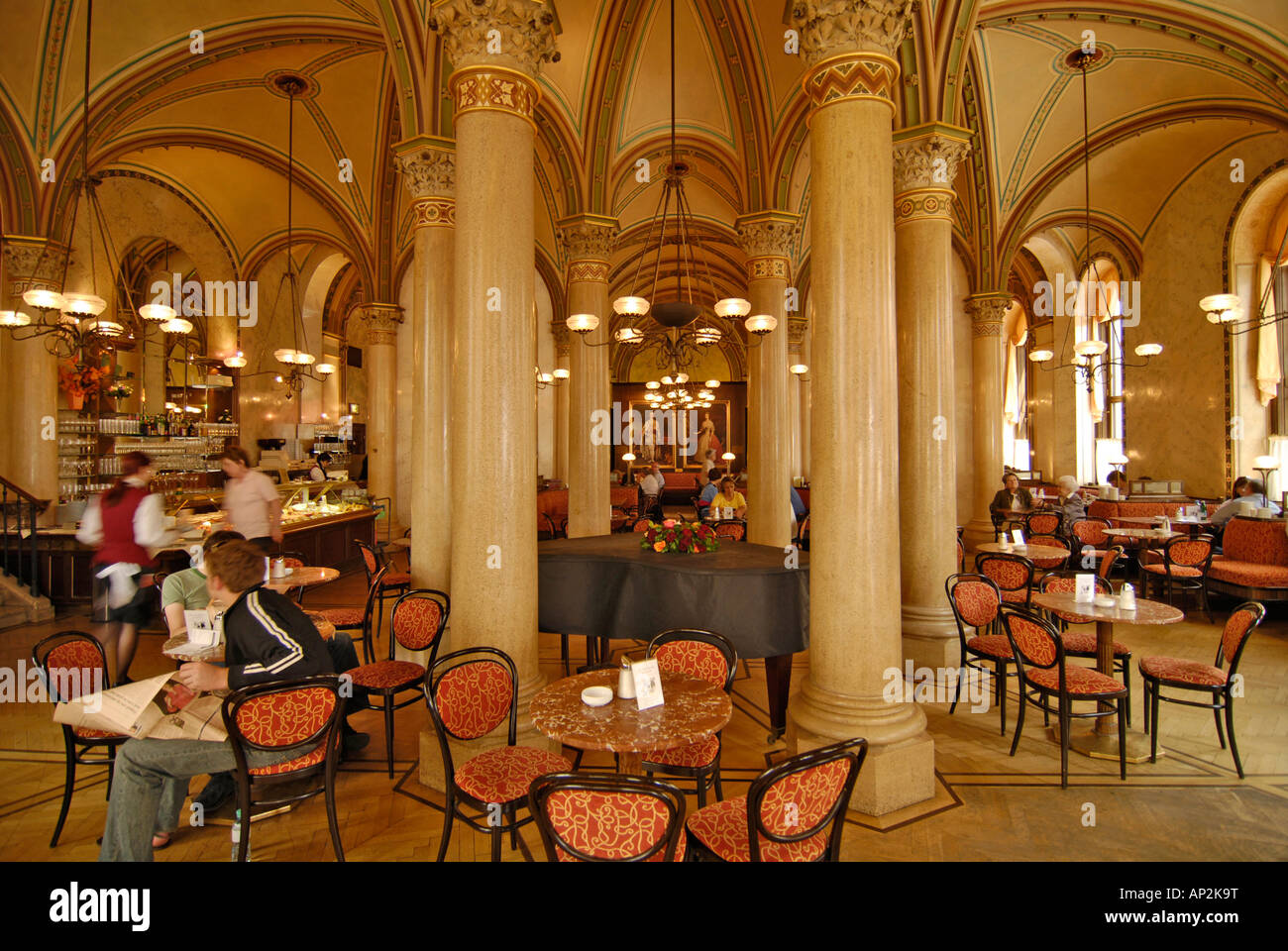 Inside Cafe Central in Vienna, Austria Stock Photo - Alamy