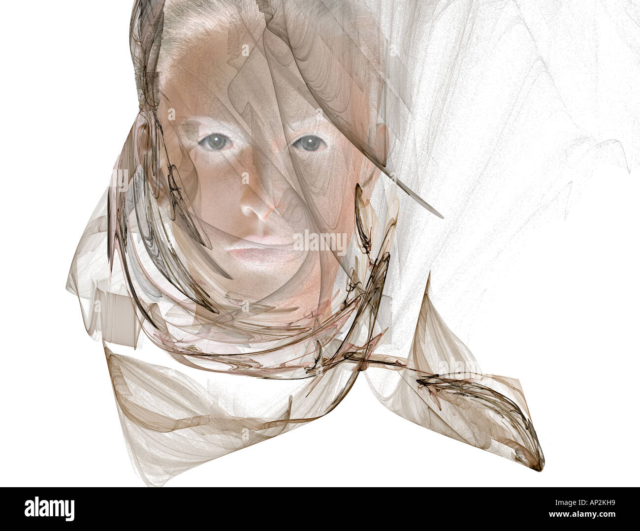 Mysterious woman white veil hi-res stock photography and images - Alamy