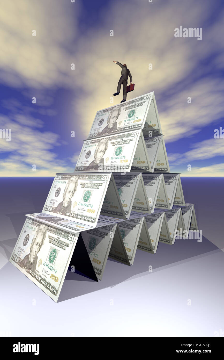 Business man financial balancing act Stock Photo - Alamy