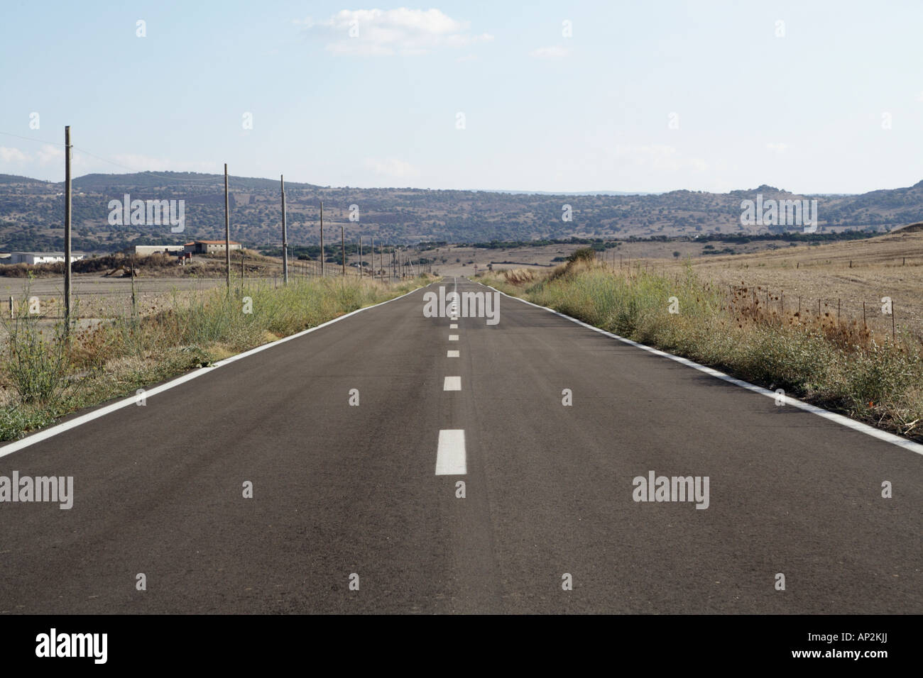Open empty road, Sardinia, Italy Stock Photo - Alamy