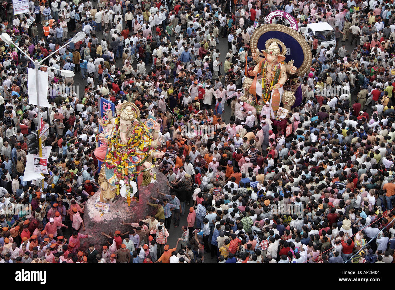 AAD72362 Ganesh festival procession Mumbai Maharashtra India Stock ...
