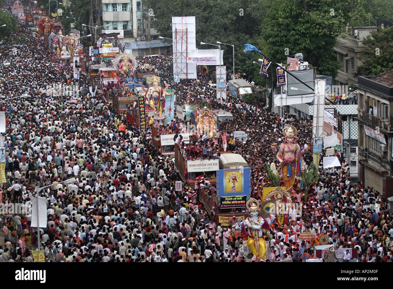 Ganesh chaturthi mumbai, aerial view hi-res stock photography and ...