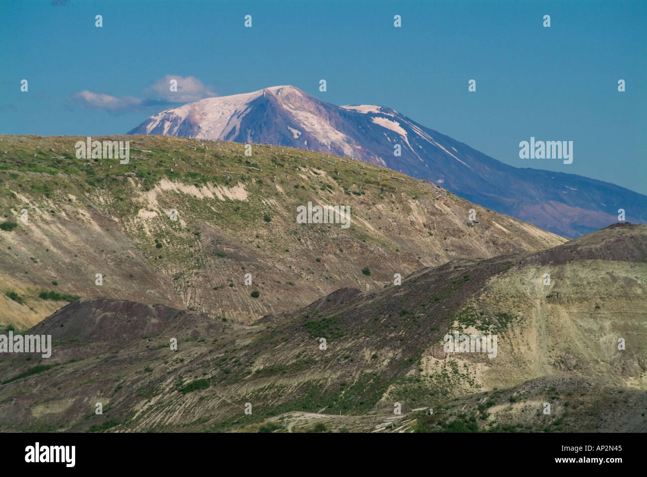 Mount Adams seen from Mount St Helens National Volcanic Monument ...