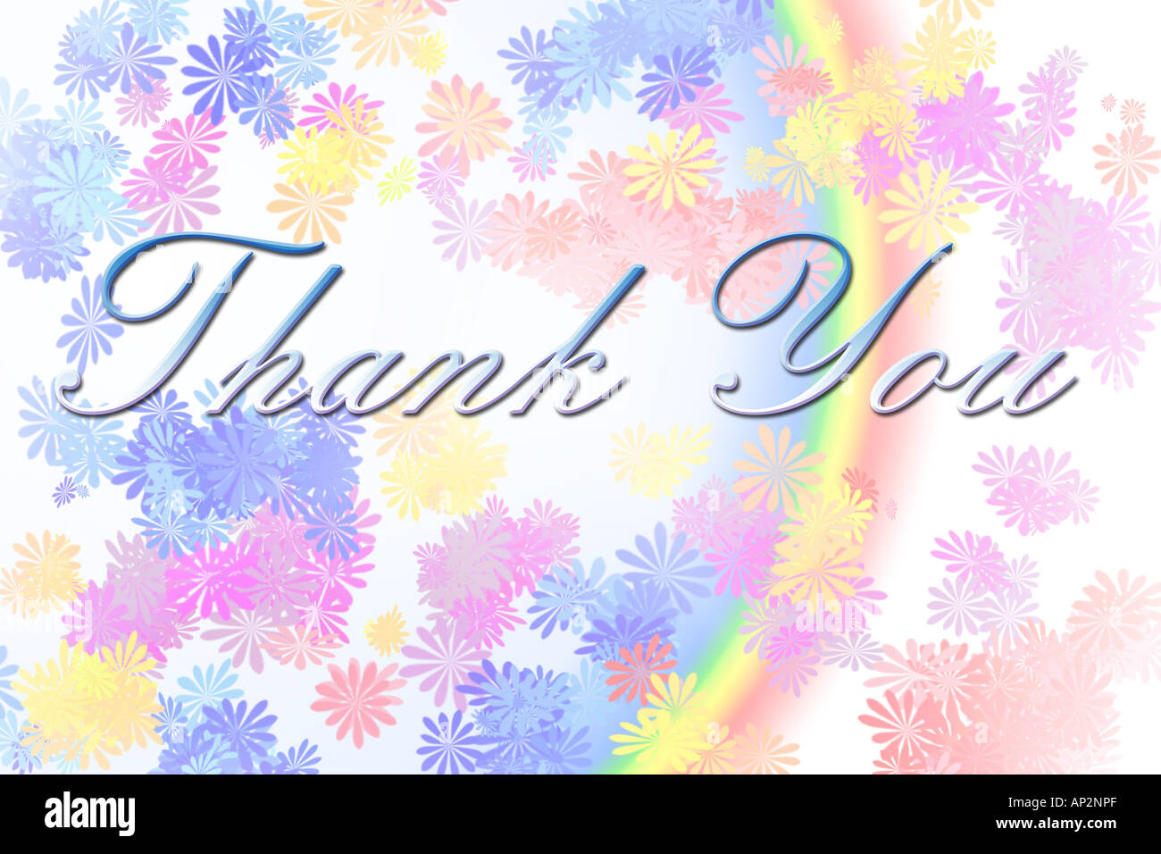 Rainbow thank you card hi-res stock photography and images - Alamy