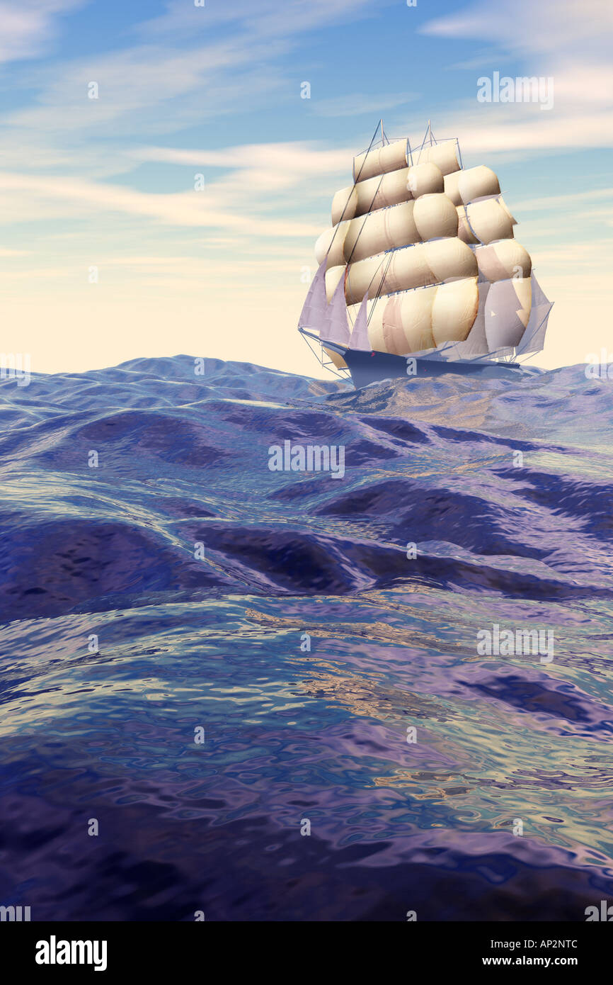Clipper ship art hi-res stock photography and images - Alamy
