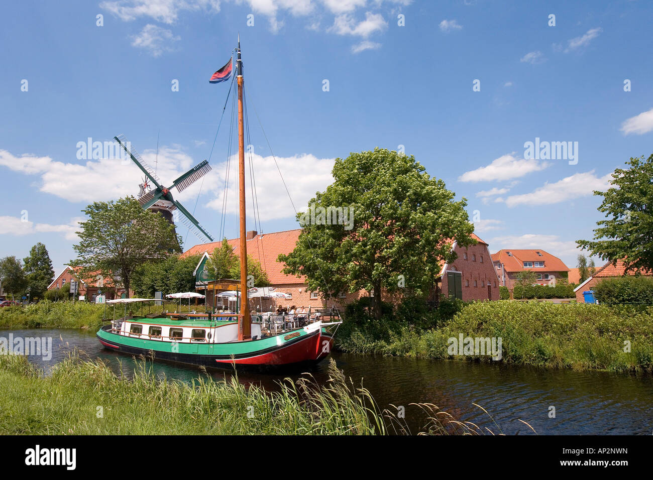 Ostgrossefehn, East Frisia, North Sea, Lower Saxony, Germany Stock ...