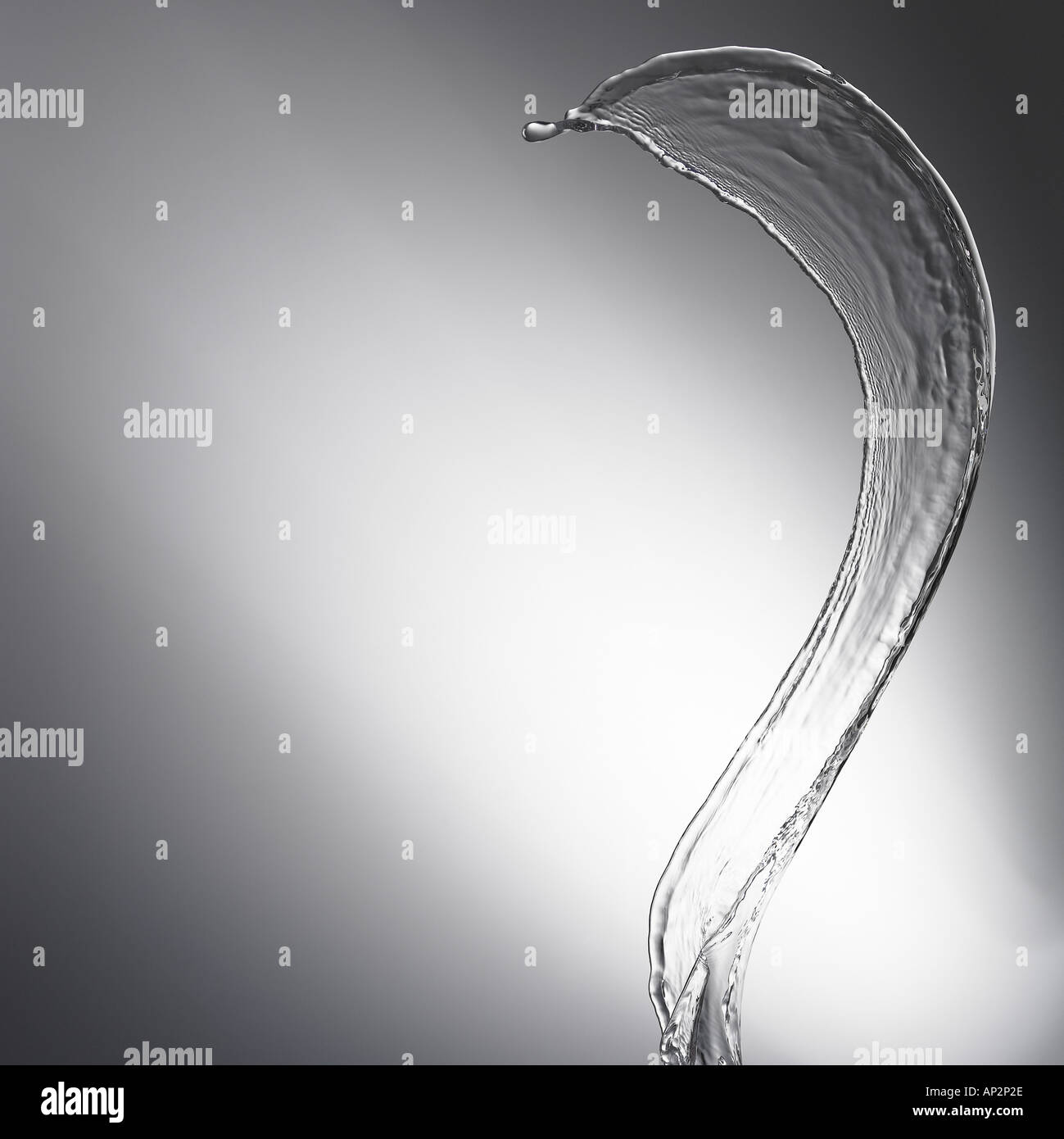 IQP72632 Water drop splash with grey background Stock Photo - Alamy
