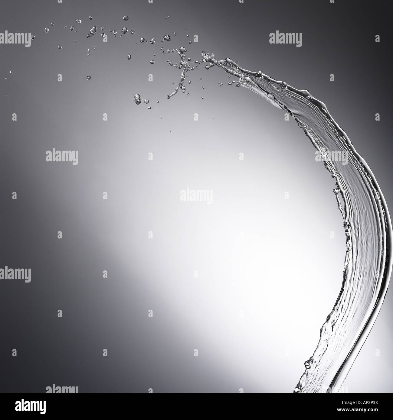Water drop splash with grey background Stock Photo - Alamy