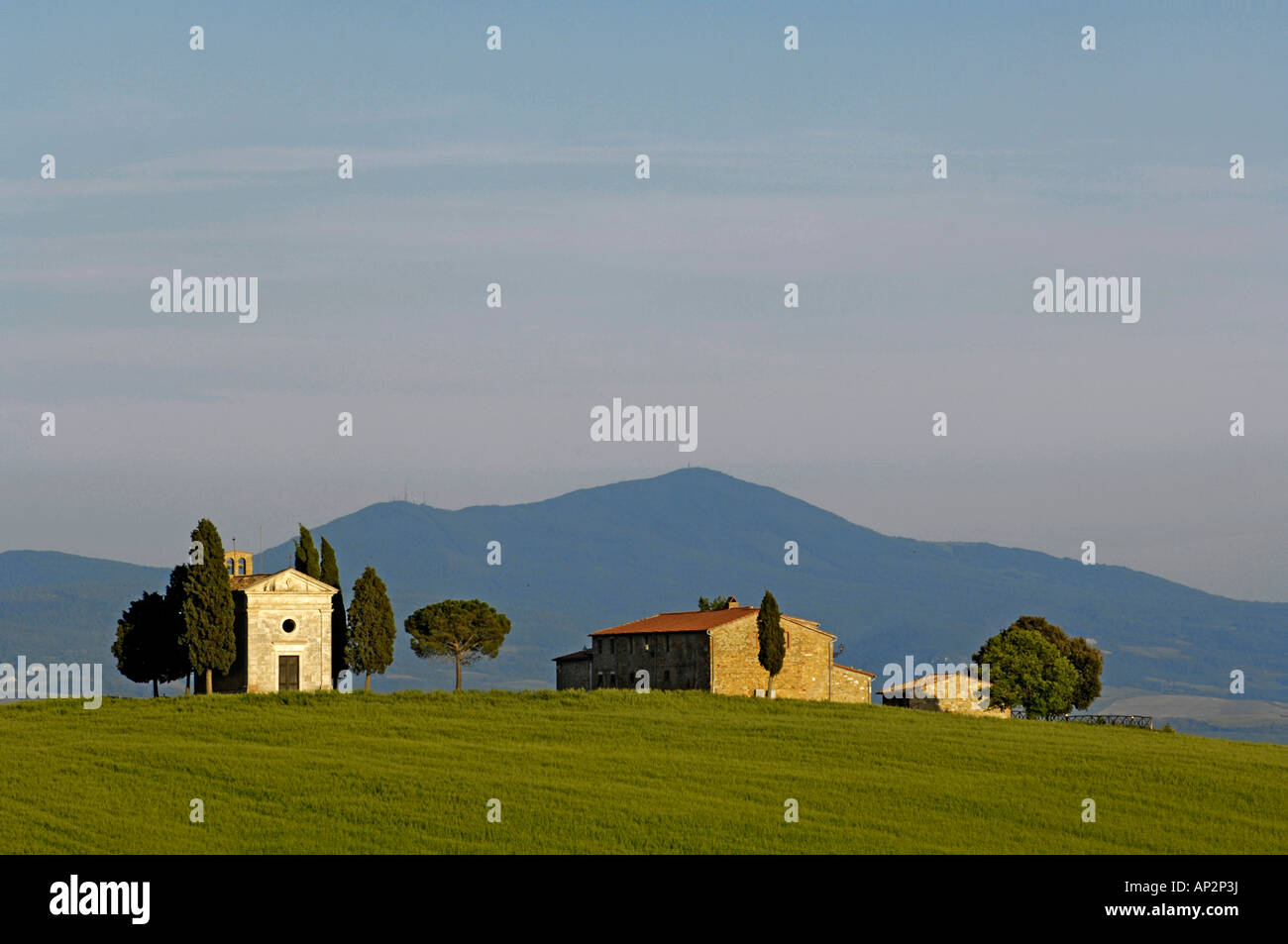 A farm and countryside near San Quirico d'Orcia, Siena, Tuscany, Italy ...