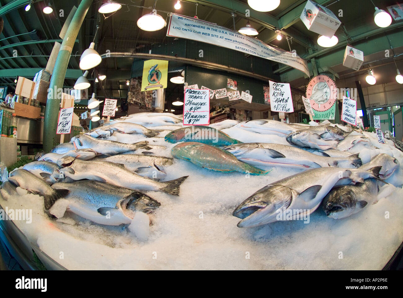Seattle Public Market place Washington State WA fresh fish for sale ...