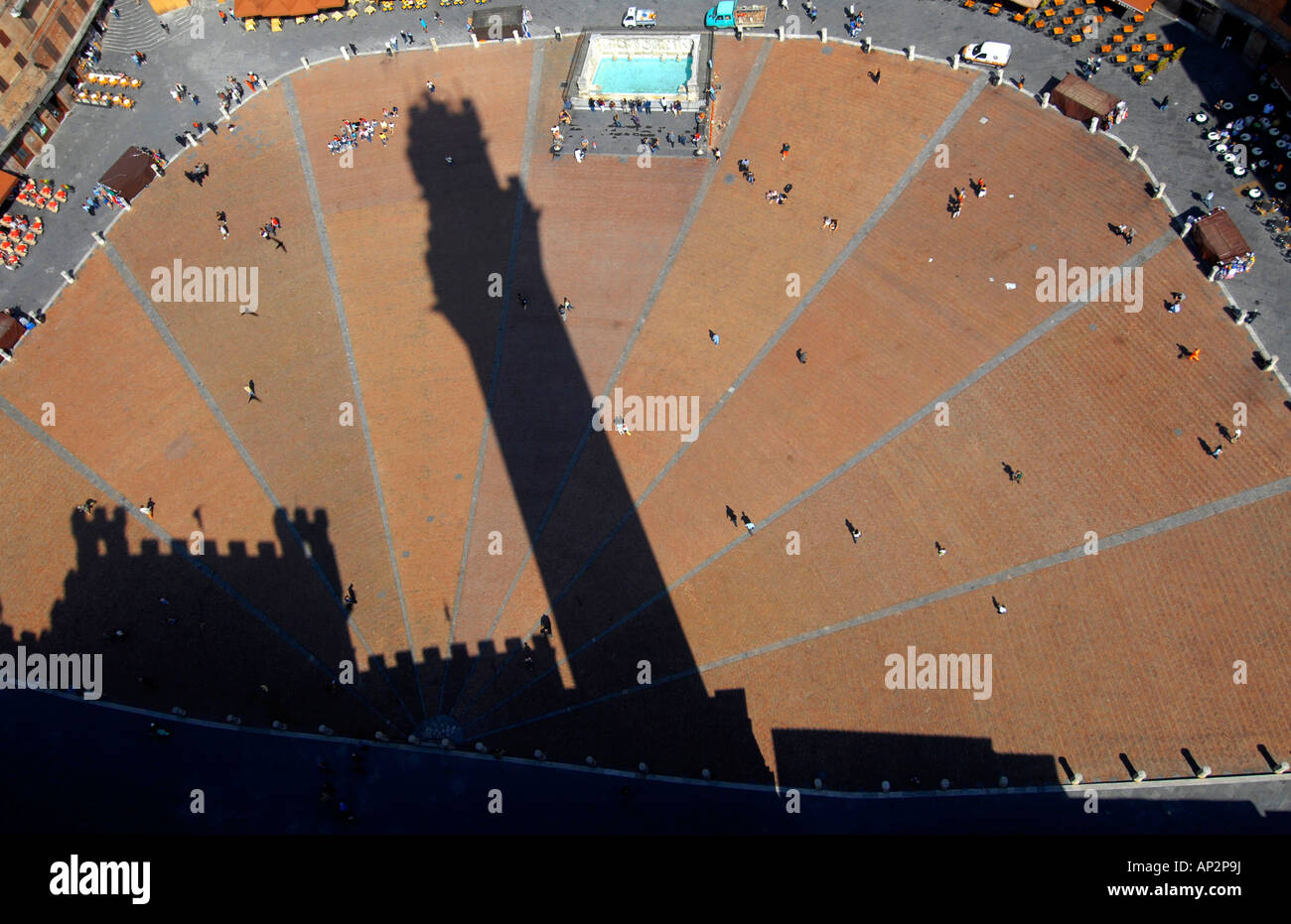 Piazza del Campo from above, Siena, Tuscany, Italy Stock Photo - Alamy