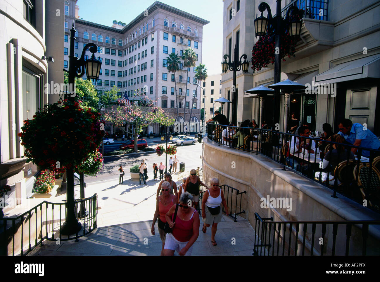 Stairs at Rodeo Drive, Beverly Hills, L.A., Los Angeles, California ...
