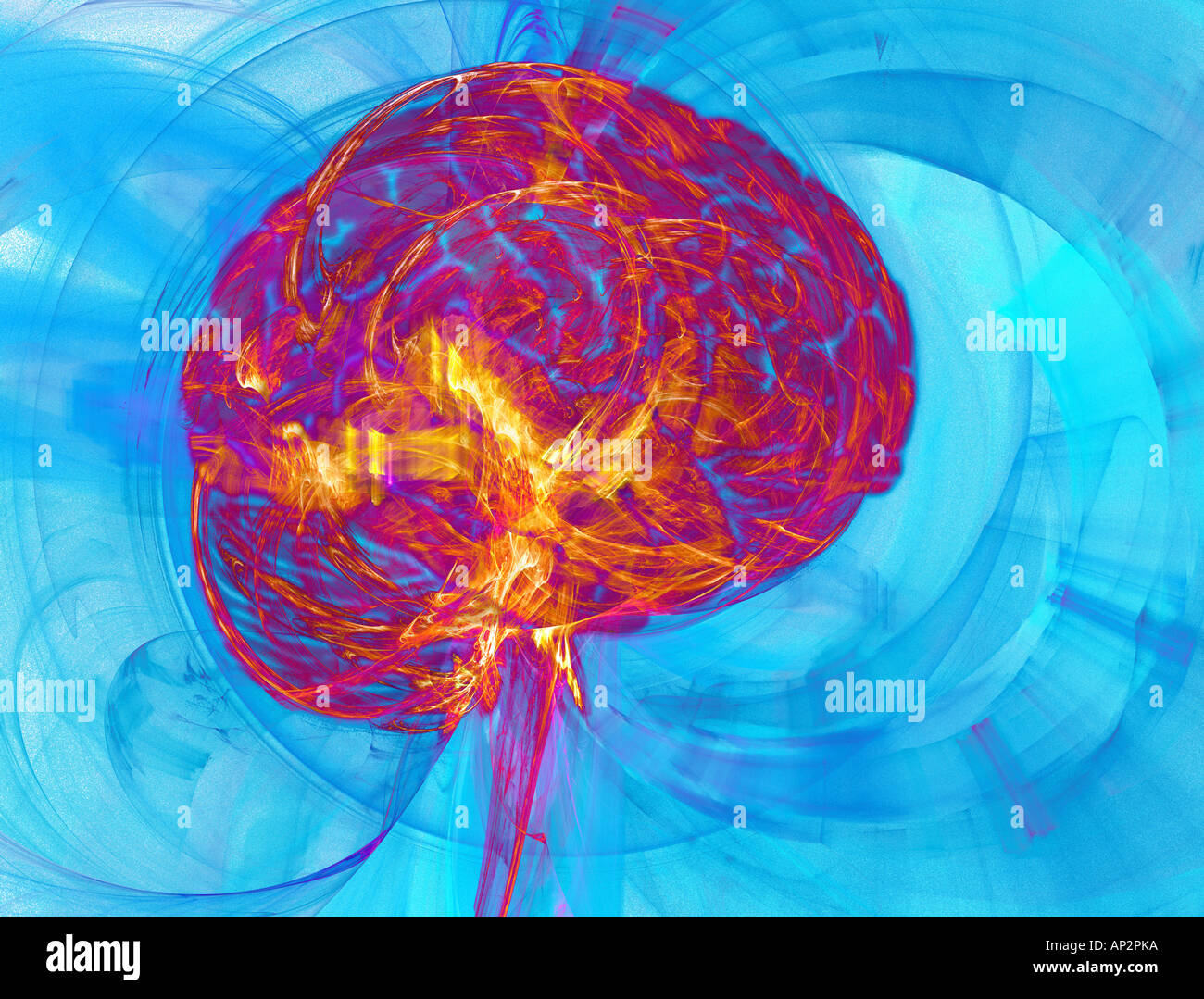 Human brain illustration colourful hi-res stock photography and images ...