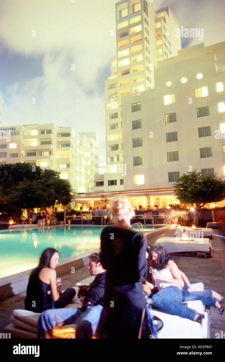 Miami pool party night hi-res stock photography and images - Alamy