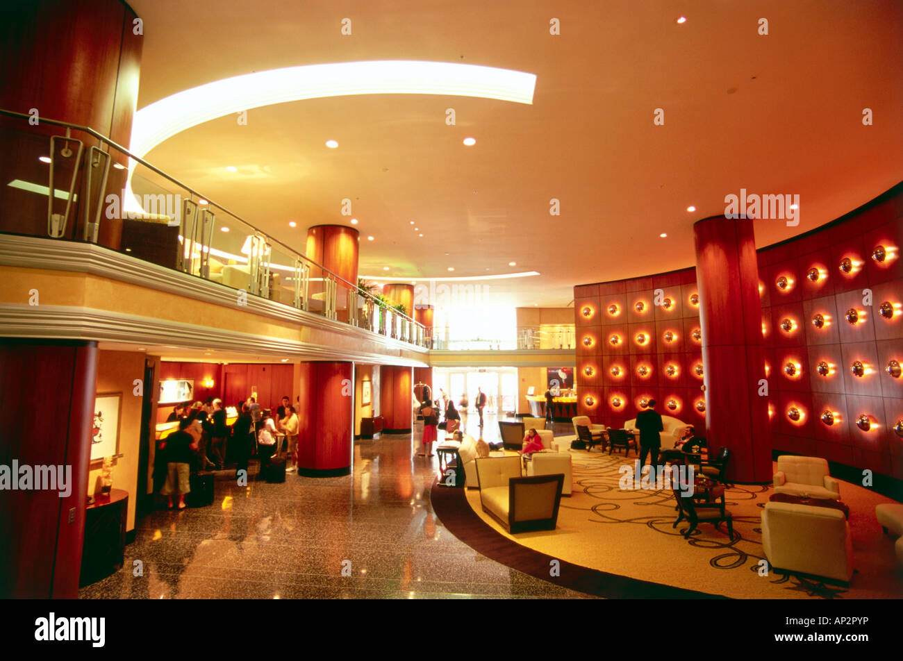 Lobby hall at Hotel Ritz Carlton, South Beach, Miami, Florida, USA ...