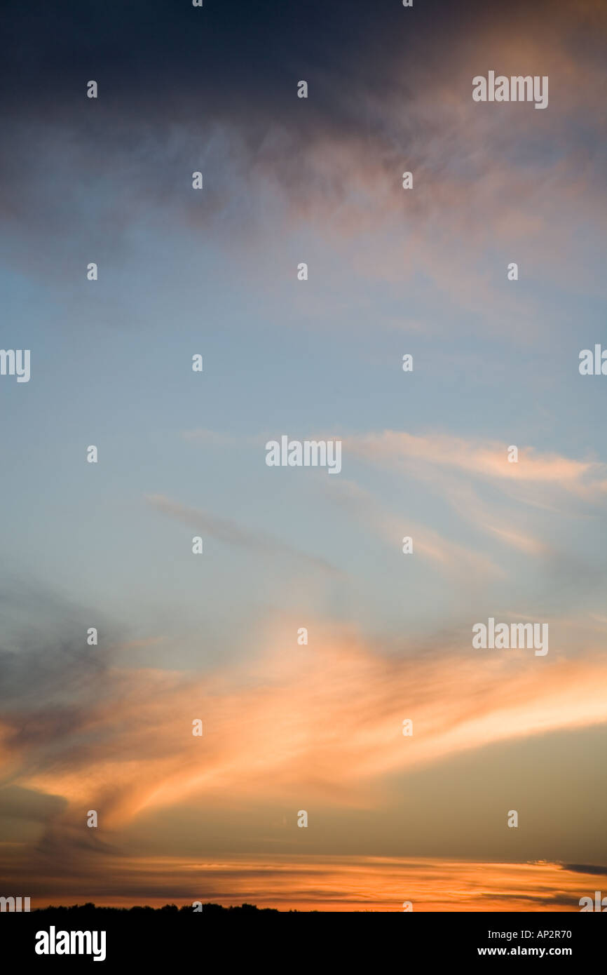 A dark sunset sky in summer Stock Photo - Alamy