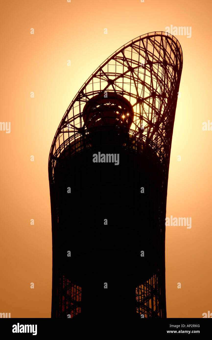 Sports City Tower at sunset, Doha, Qatar Stock Photo - Alamy