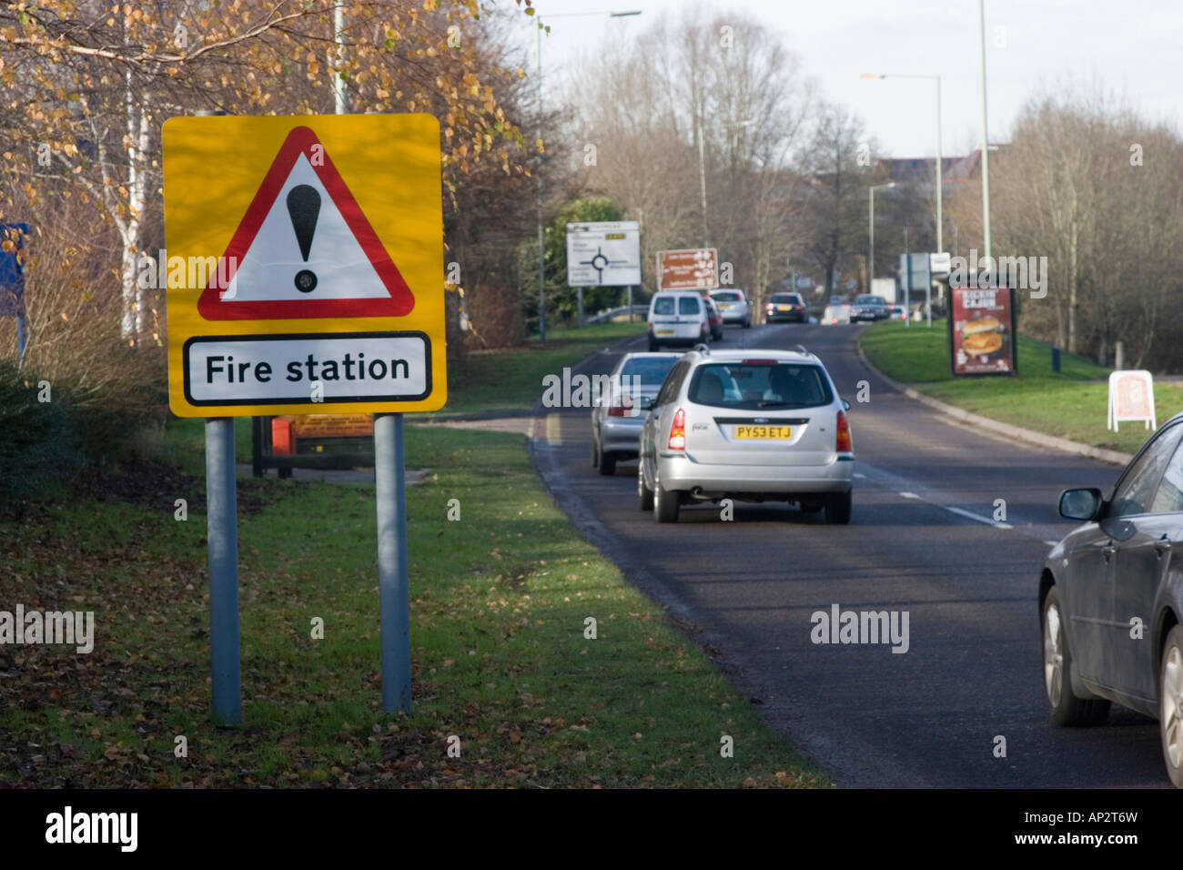 Fire Station Road Sign