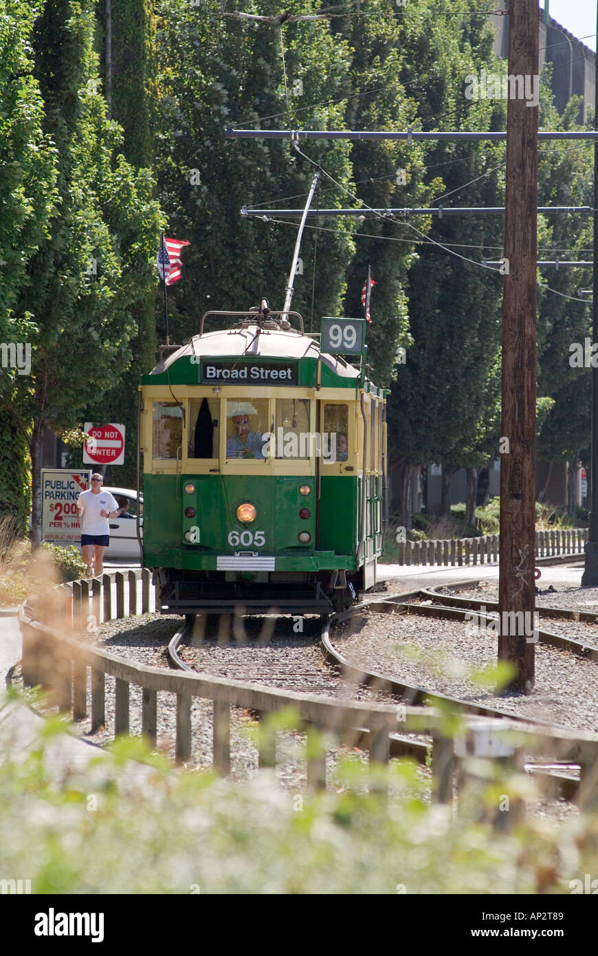Seattle trolly street car transportation Washington State WA Stock ...