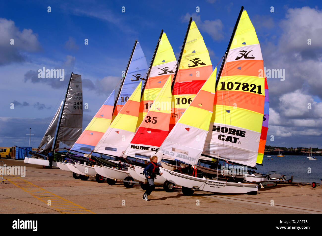 Hobie Cats on slipway at Weymouth and Portland National Sailing Centre ...