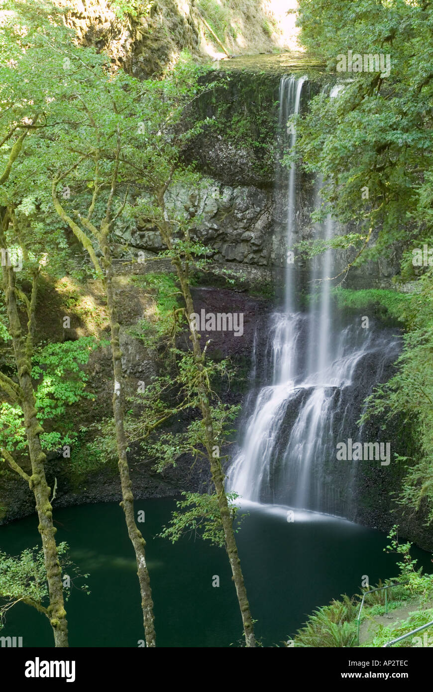 Lower South Falls at Silver Falls State Park near Silverton Oregon OR ...