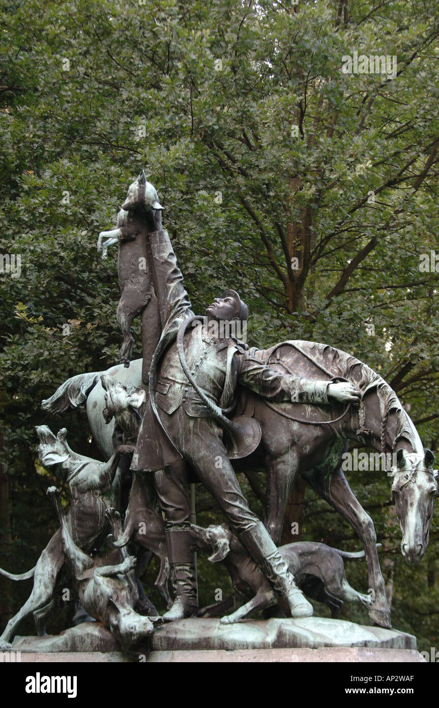 Fox hunter statue fox hunting tiergarten berlin germany deutschland ...