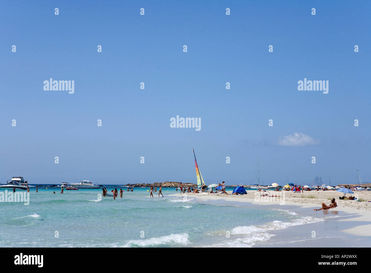 Beach, S Espalmador, Formentera, Balearic Islands, Spain Stock Photo ...