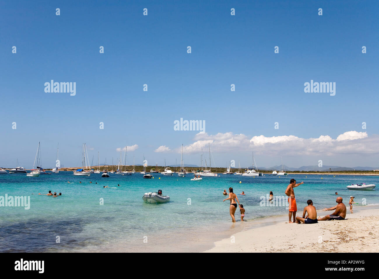 Beach, S Espalmador, Formentera, Balearic Islands, Spain Stock Photo ...
