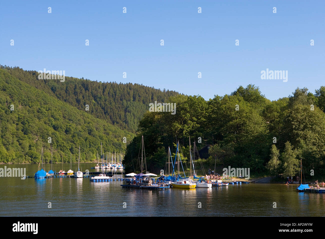 Rursee, Eifel, North Rhine-Westphalia, Germany Stock Photo - Alamy