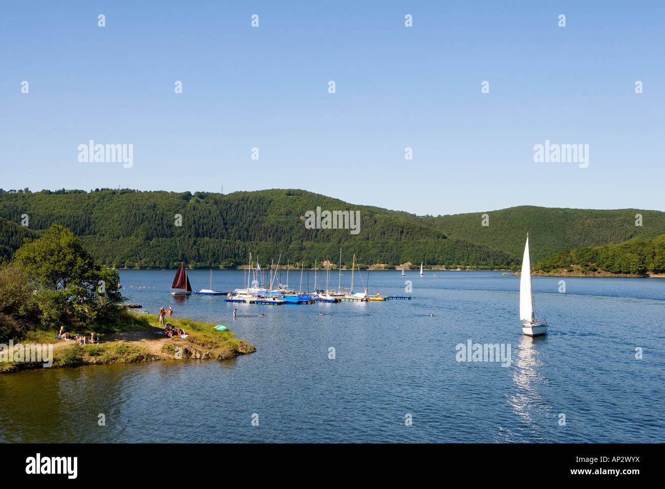 Rursee, Eifel, North Rhine-Westphalia, Germany Stock Photo - Alamy