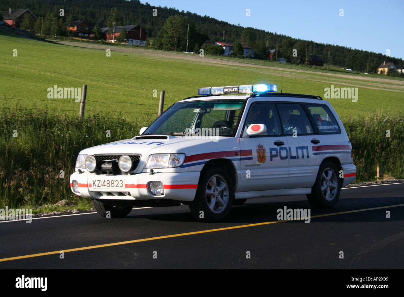 Norwegian police car Stock Photo: 5112328 - Alamy
