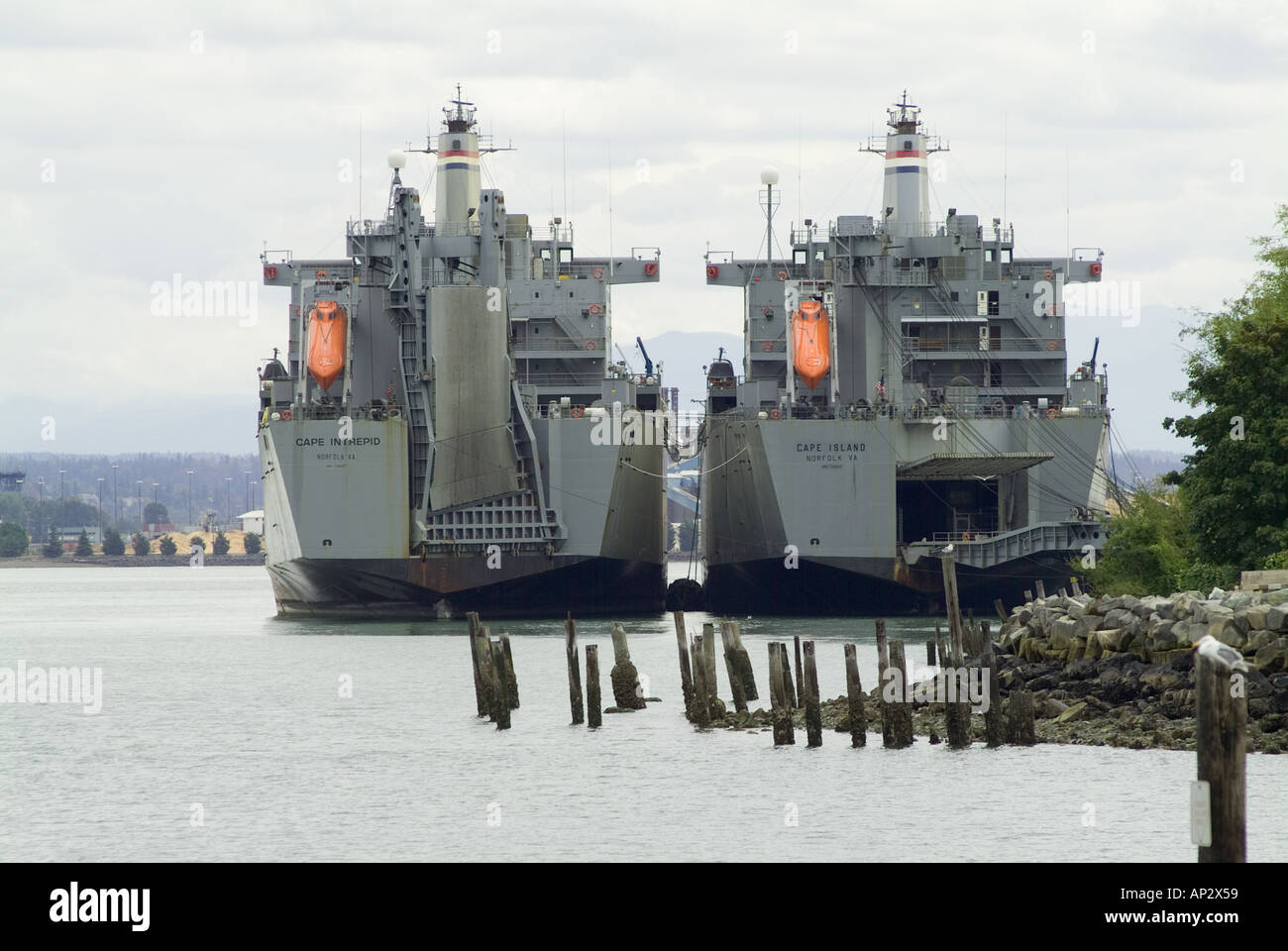 SS Cape Intrepid and Cape Island military roll on roll off transport ...