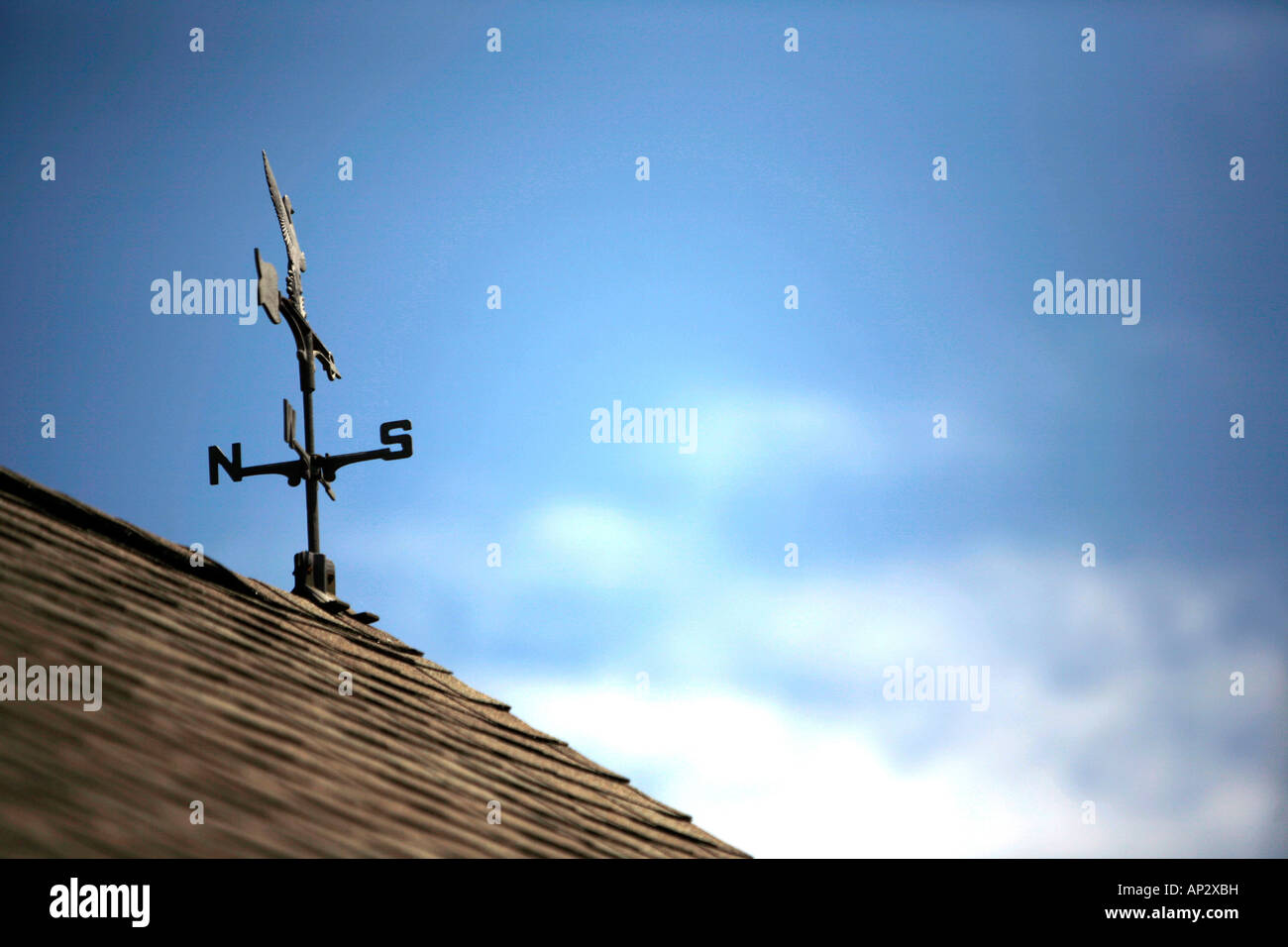 Weathervane on a roof, Nauset Bay, Orleans, Cape Cod, Massachusetts ...