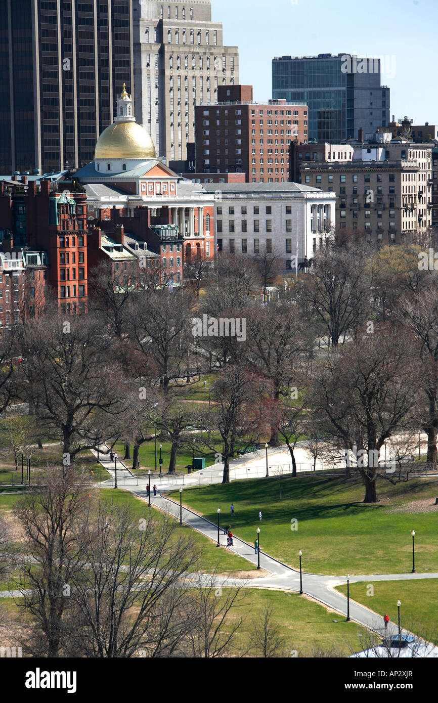 State House and the Public Garden, Boston, Massachusetts, USA Stock ...