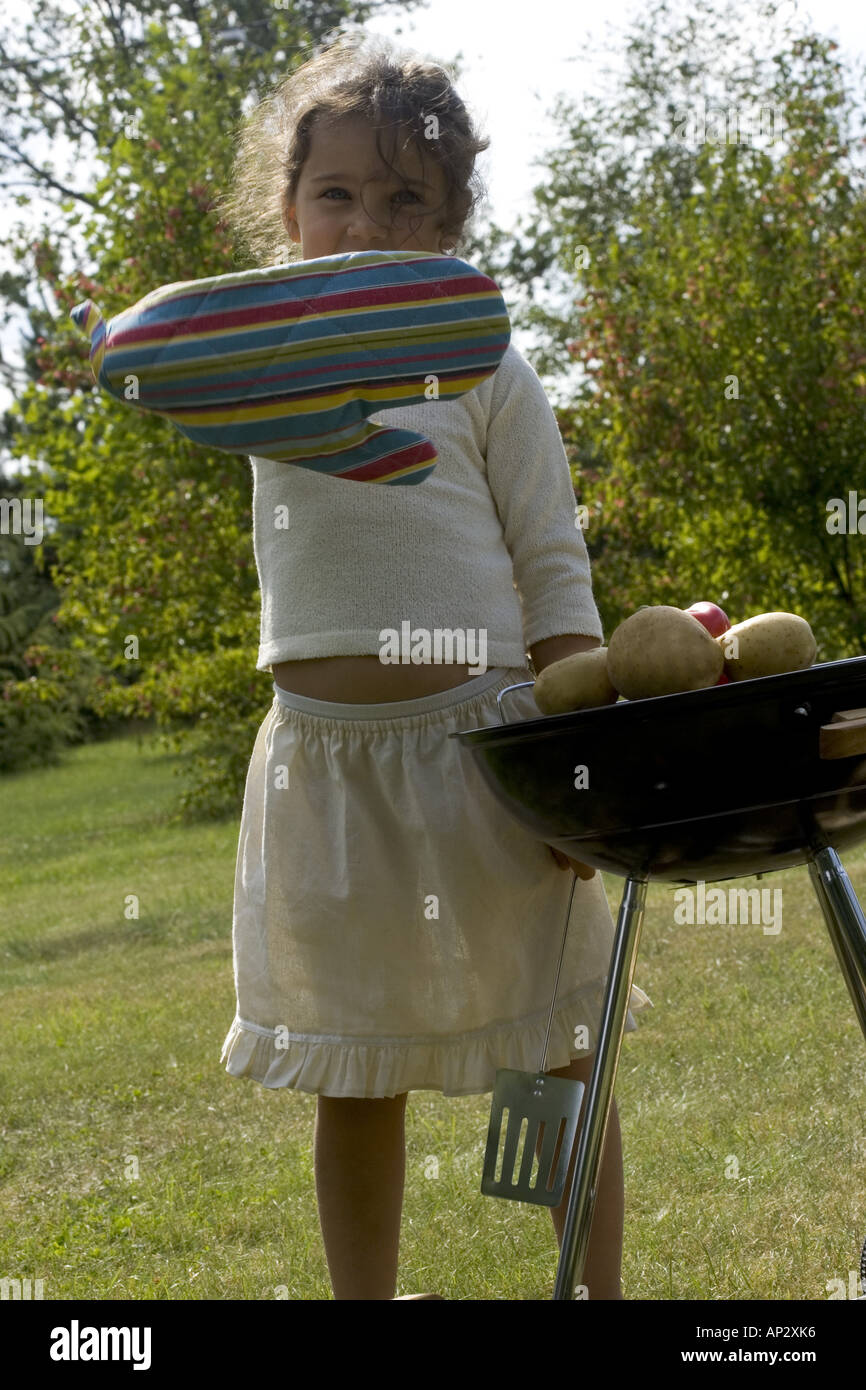 child on the barbecue Stock Photo - Alamy