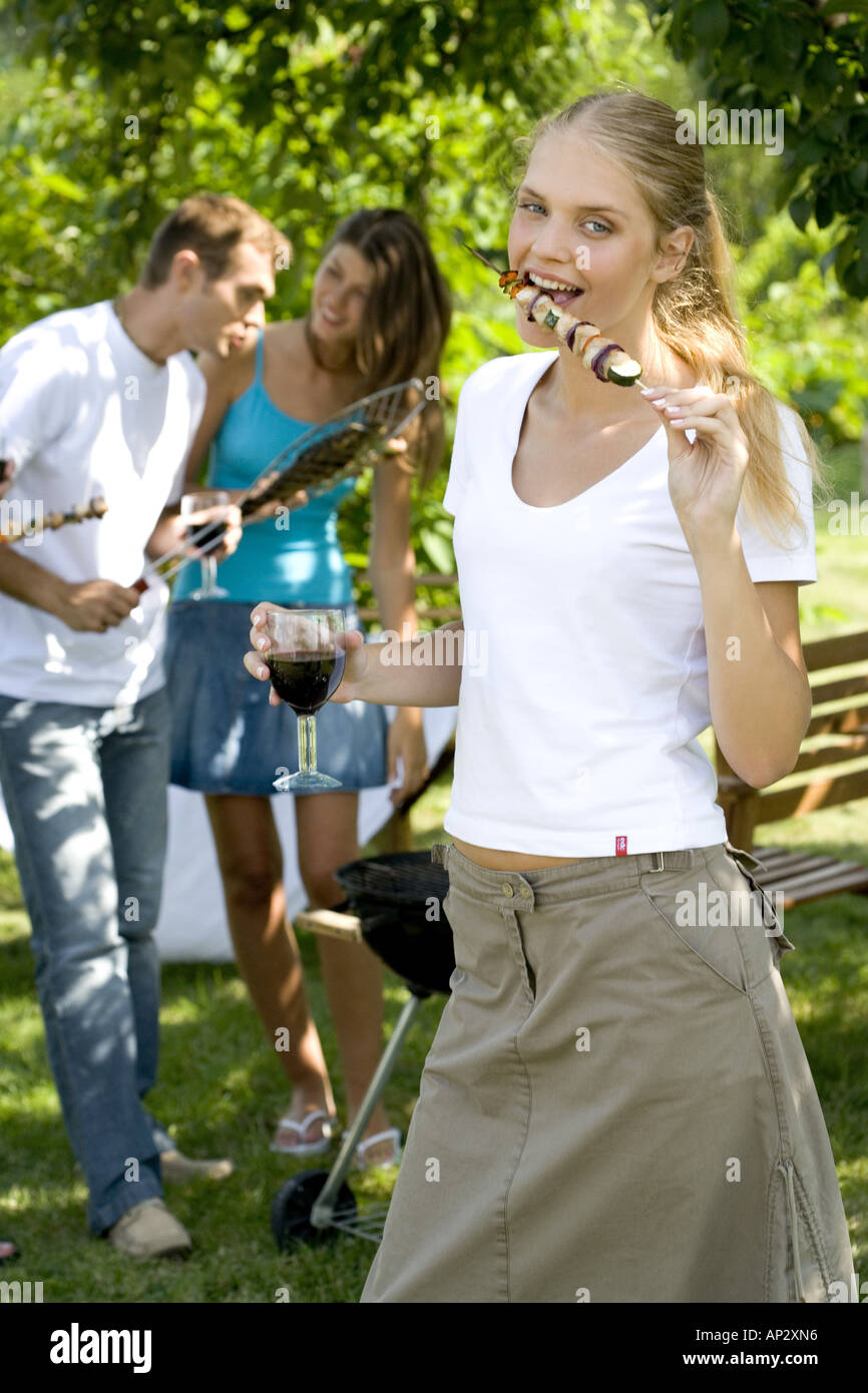Barbecue teenager group hi-res stock photography and images - Alamy