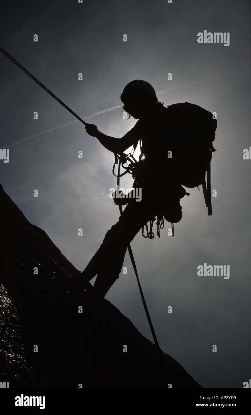 Abseiling Silhouette High Resolution Stock Photography and Images - Alamy