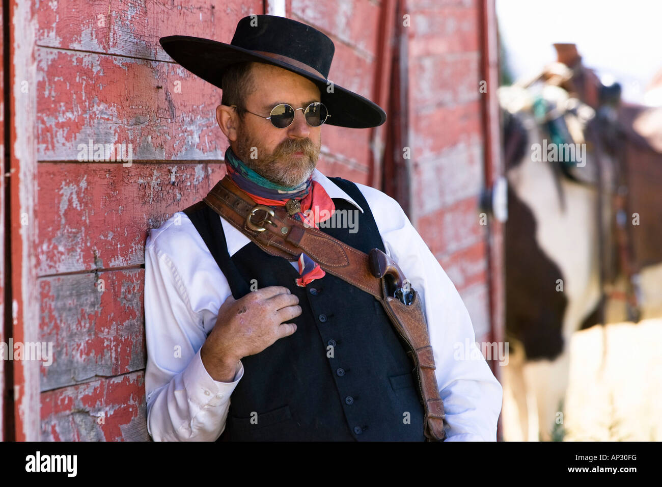 cowboy at barn, wildwest, Oregon, USA Stock Photo - Alamy