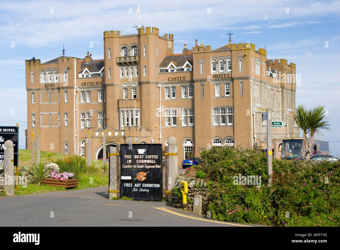King Arthur s Castle Hotel in Tintagel Cornwall Stock Photo - Alamy