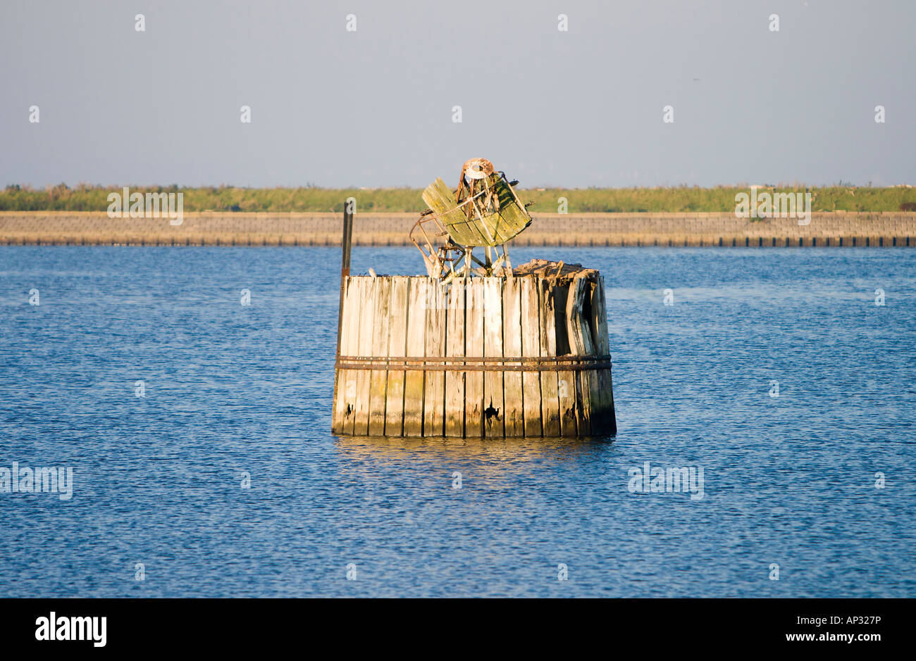 A derelict timber dolphin Stock Photo - Alamy
