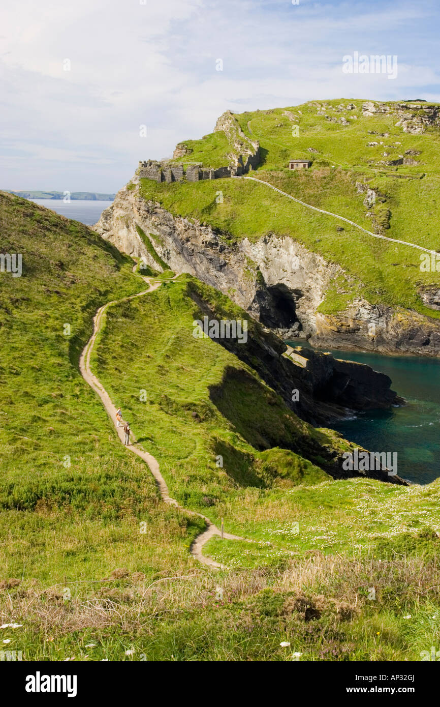 Merlin s Cave on the beach underneath the castle in Tintagel North ...