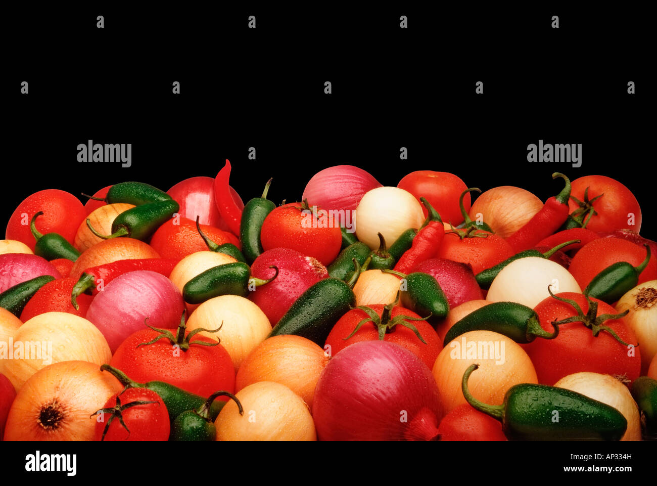Large Yummy Pile of Spritzed Vegetables Stock Photo - Alamy