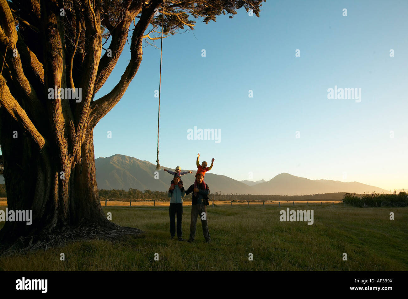 Children playing on tree hi-res stock photography and images - Alamy